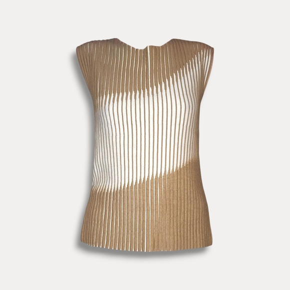 Nordstrom | Tops | Classic Ribbed Summer Knit Tank Top Tan Cream S ...